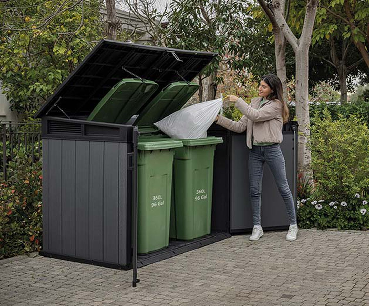 Outdoor Storage Garbage Can Shed - Keter US