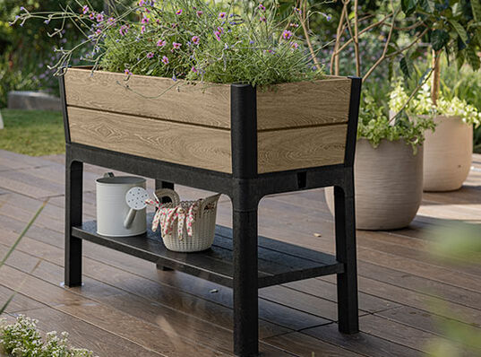 Ashwood Brown Signature Elevated Garden Bed - Keter US
