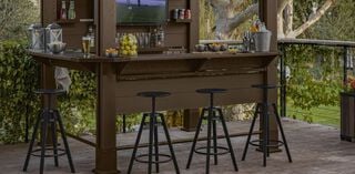 Outdoor Bar Gazebo 7.5x6.5 Shade Structure - Keter US