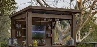 Outdoor Bar Gazebo 7.5x6.5 Shade Structure - Keter US