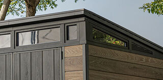 Signature Walnut Brown Medium Storage Shed - 7x7 Shed - Keter US