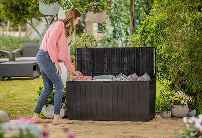 Marvel Graphite 71 Gallon Storage Deck Box - Keter US