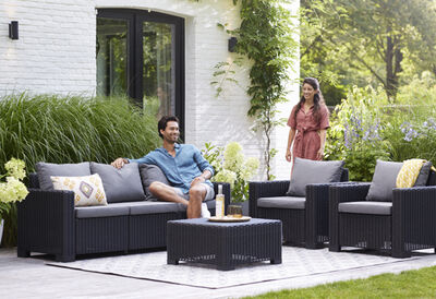 Keter California 3 seater Lounge set - Grey - Keter UK