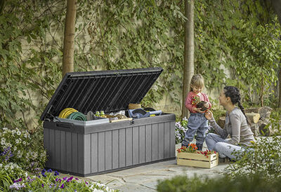 Darwin Graphite 100 Gallon Storage Deck Box - Keter US