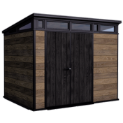 Signature Walnut Brown Large Storage Shed - 11x7 Shed - Keter US